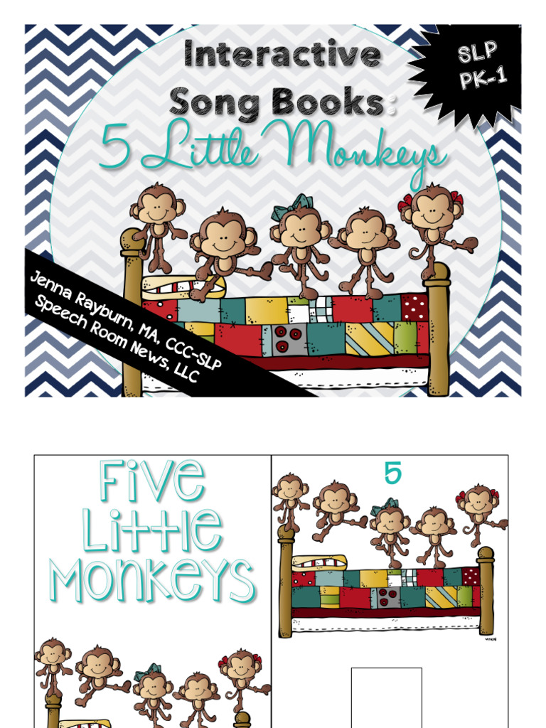 Interactive Song Book: 5 Little Monkeys | PDF