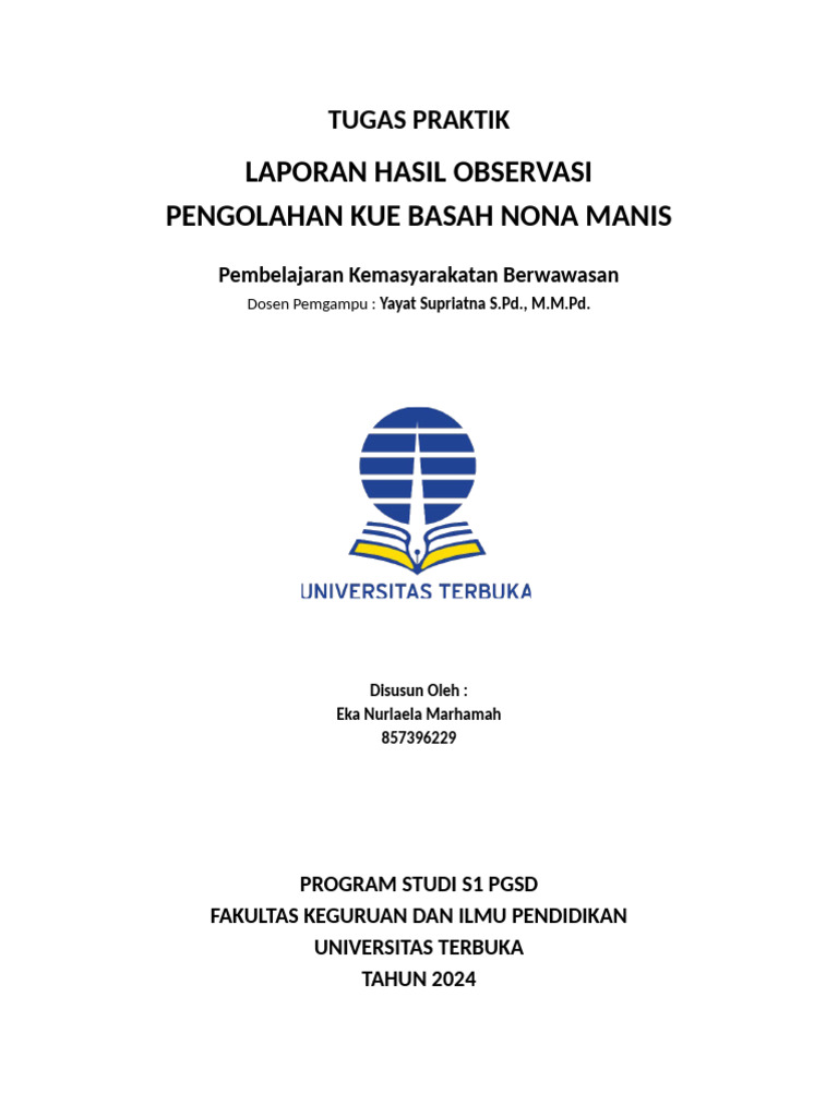 Laporan Hasil Observasi Eka Nurlaela | PDF