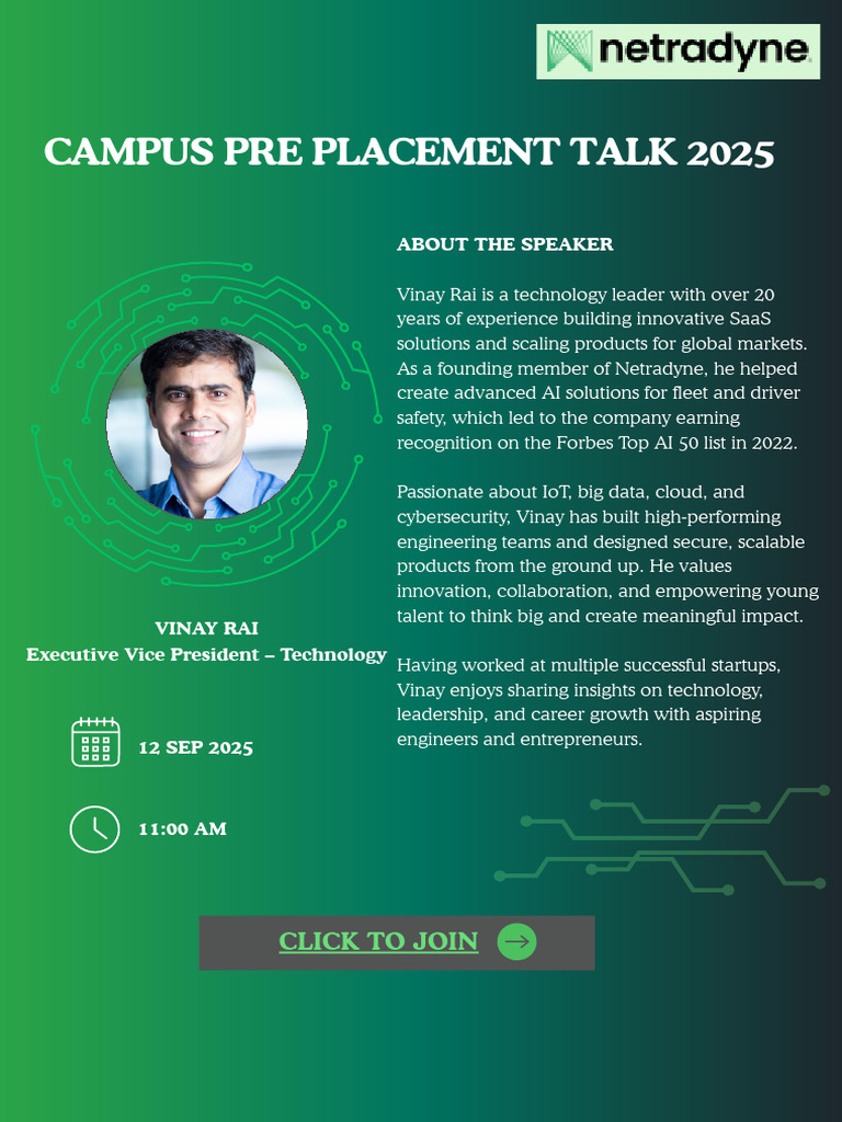 Campus Pre Placement Talk | PDF