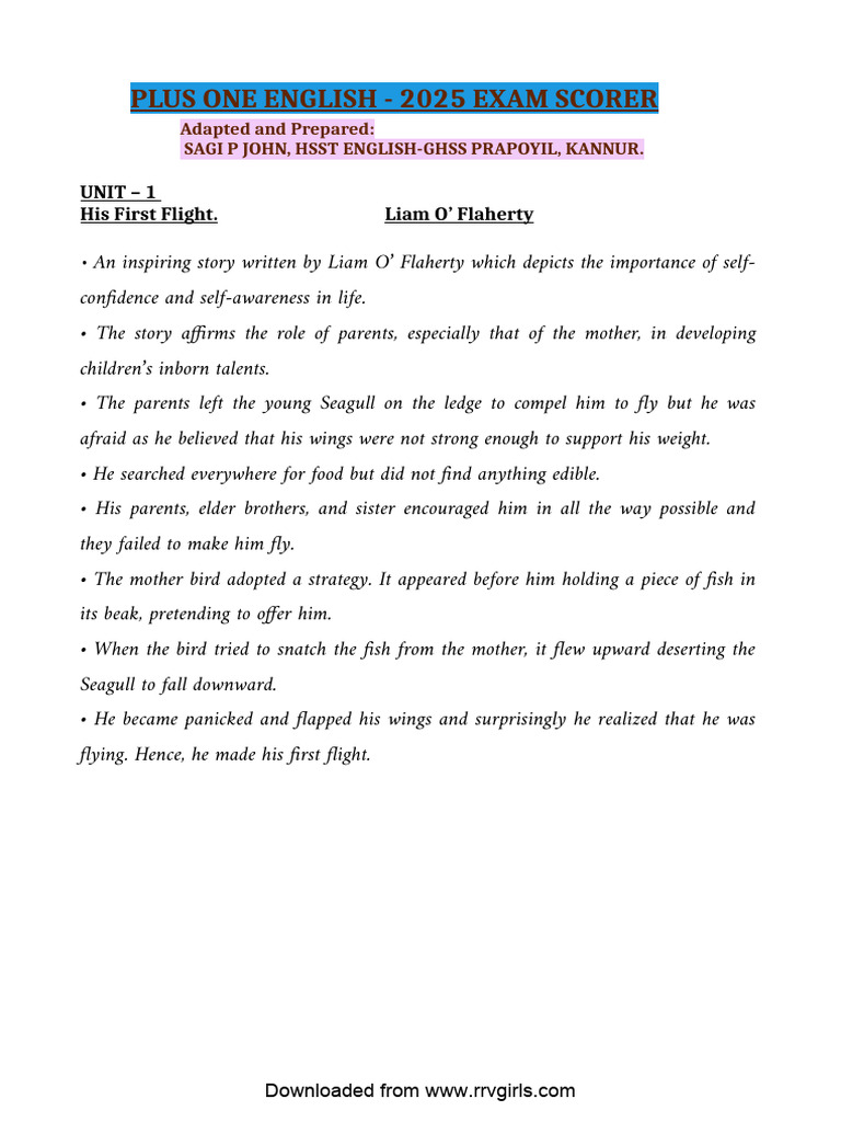 RRV - Plus One English - 2025 Exam Scorer - 250220 - 003541 - Watermark ...