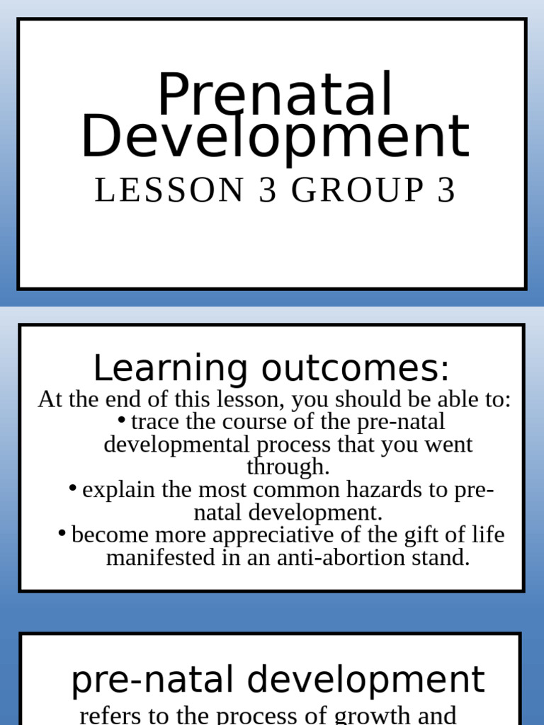 A Child and Adolescents Development (Prenatal Development) | PDF ...