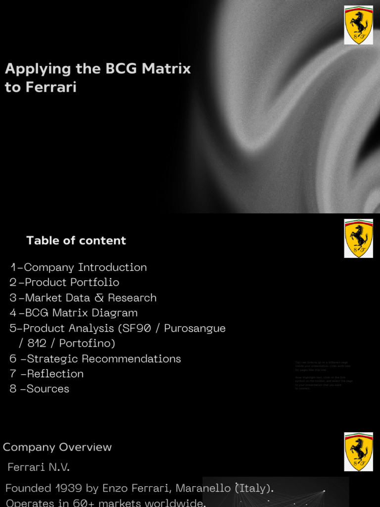 BCG Matrix Project-2 | PDF | Ferrari | Brand