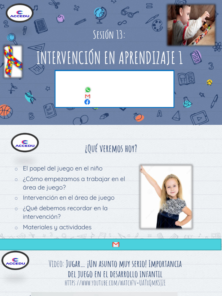 S13 - Interv Aprendizaje 1 PDF | PDF | Autismo | Aprendizaje
