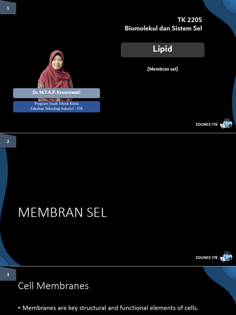 Bab 4.2 - Lipid Membran Sel | PDF | Cell Membrane | Signal Transduction