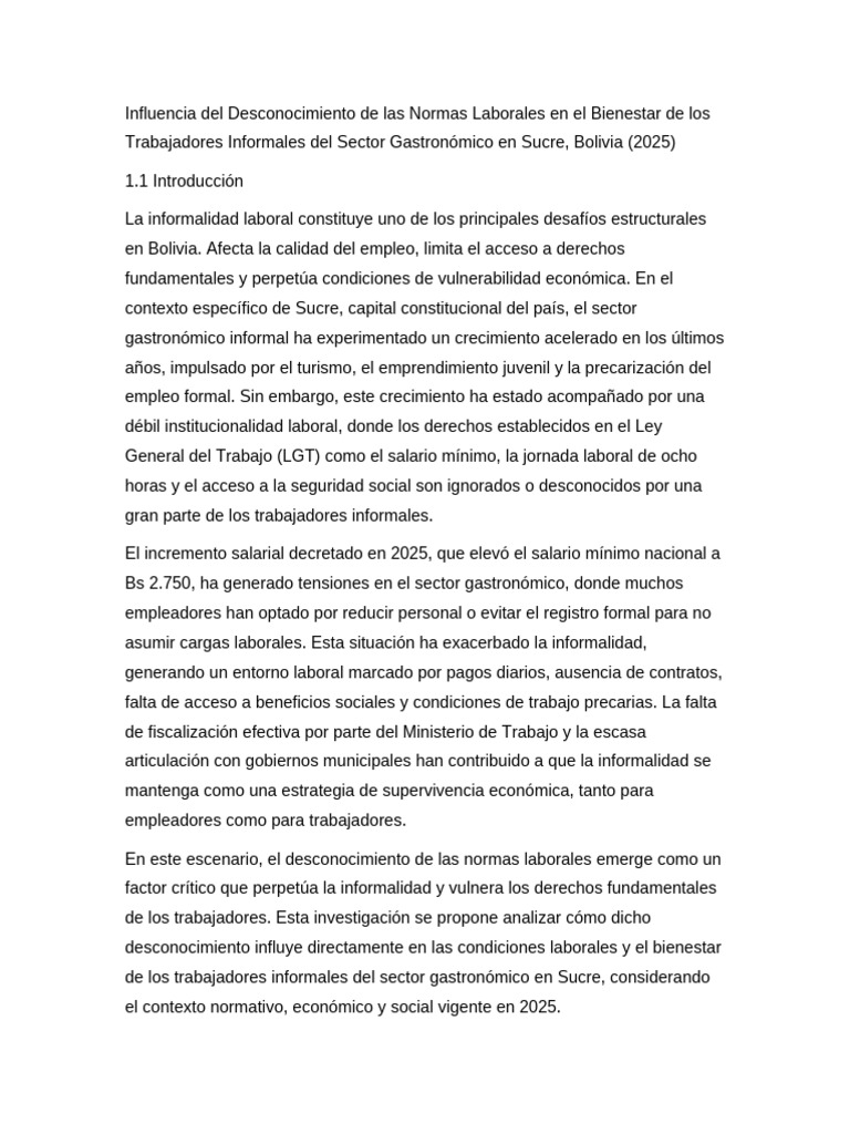 Desconocimiento Normas Laborales en Gastronómicos | PDF | Derecho ...