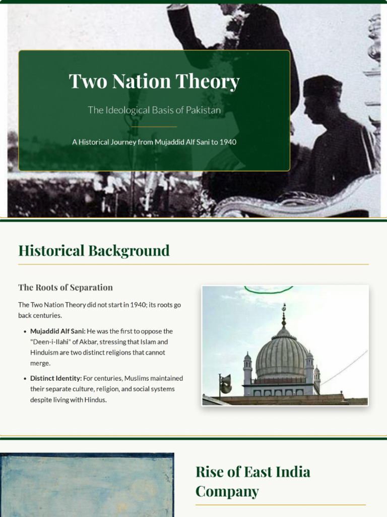 Two Nation Theory | PDF