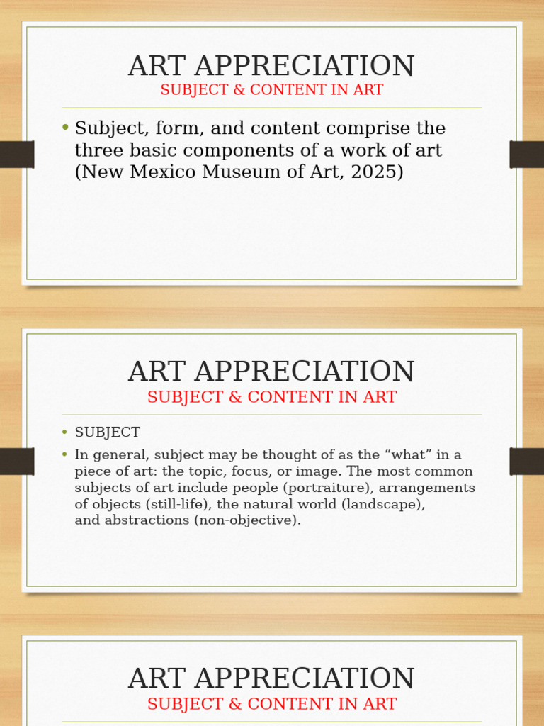 Understanding Art: Subject and Content | PDF | Still Life | Visual Arts