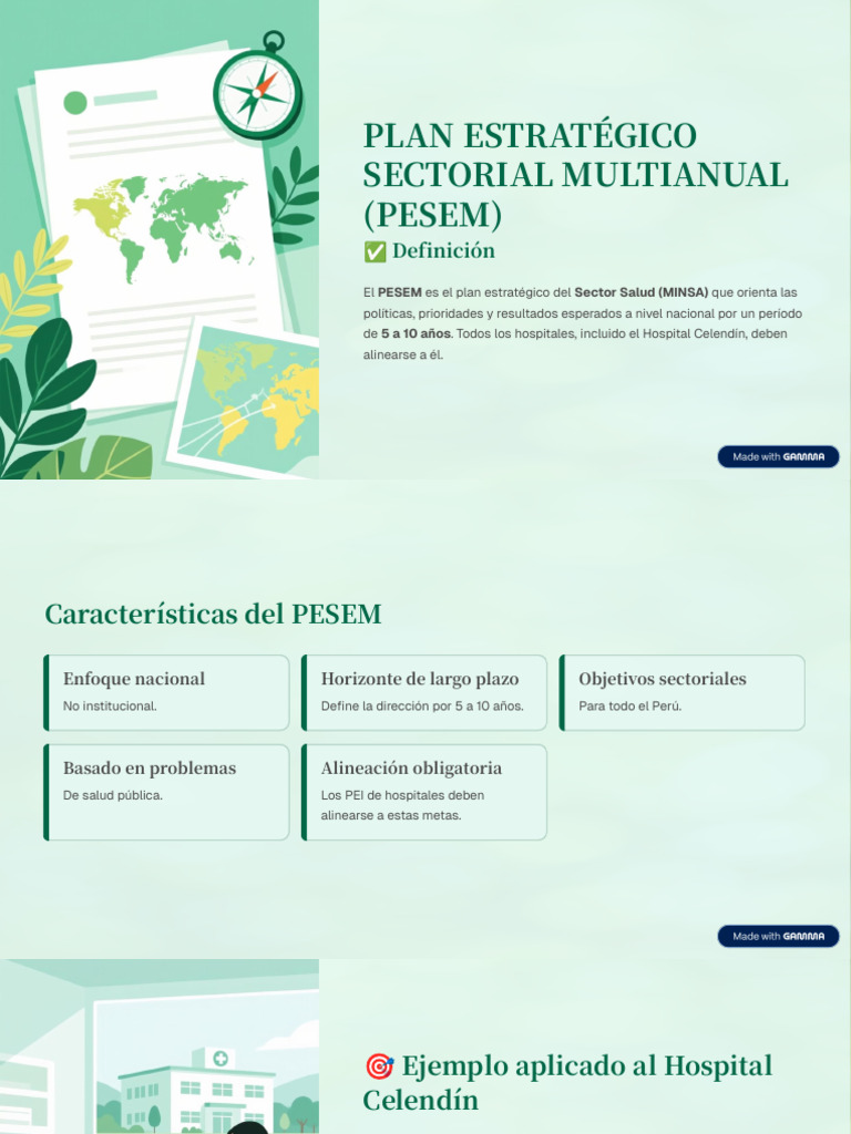 Plan Estrategico Sectorial Multianual Pesem | PDF