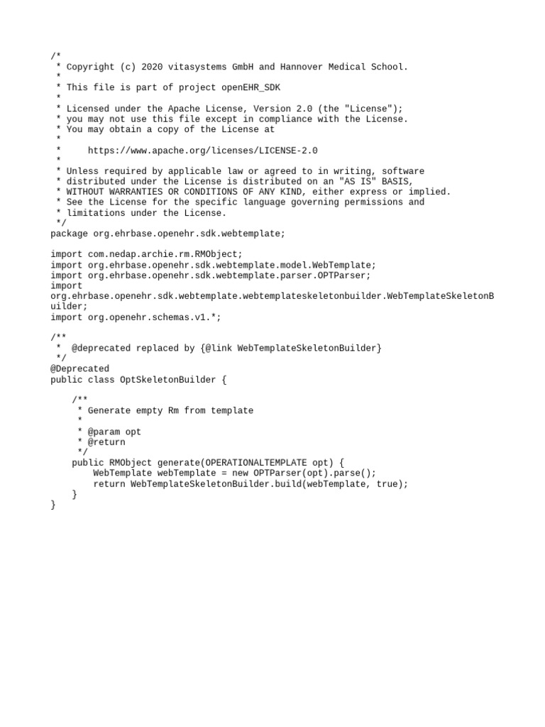 Opt Skeleton Builder | PDF