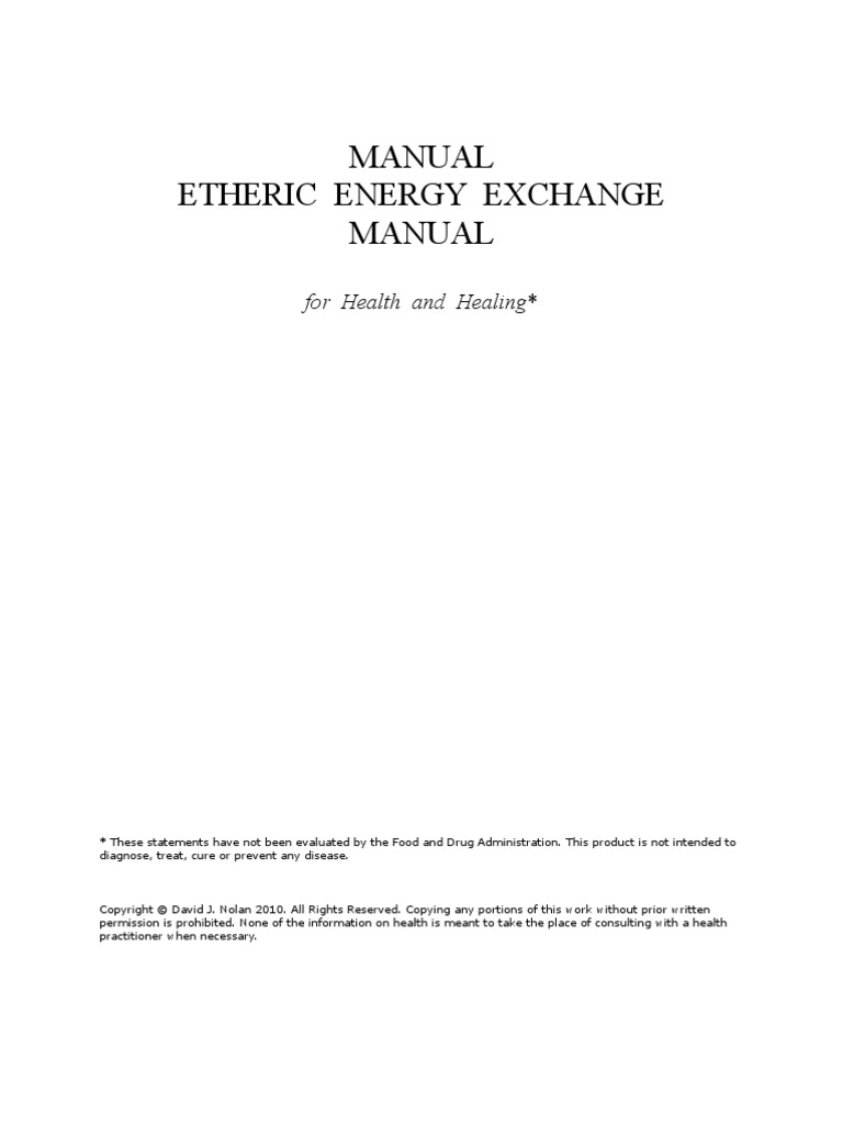 Etheric Energy Healing Manual | PDF | Energy Medicine | Luminiferous Aether