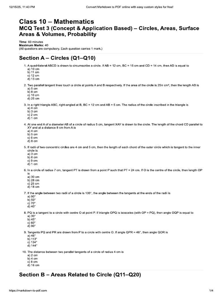 MCQ Test | PDF