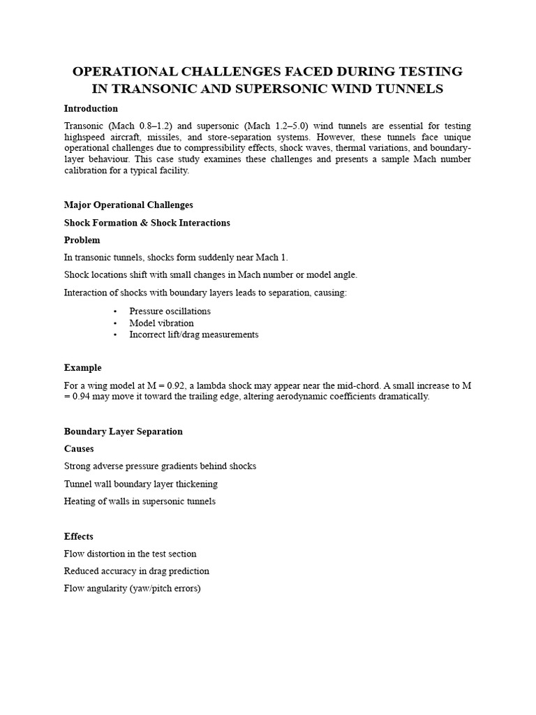 Operational Challenges | PDF | Mach Number | Shock Wave