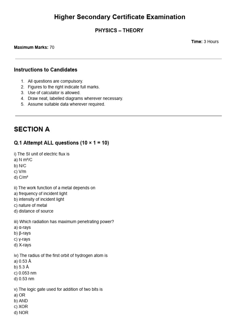 PHYSICS BOARDS PAPER 1 | PDF | Transformer | Wavelength