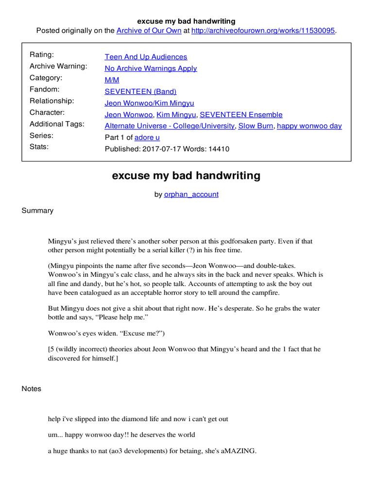 Excuse My Bad | PDF