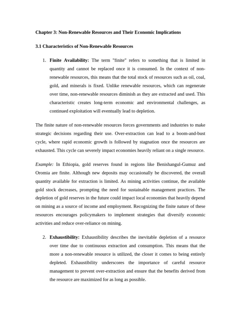 CH 3 Non Renewable Resources Lecture Note | PDF | Resource Depletion ...