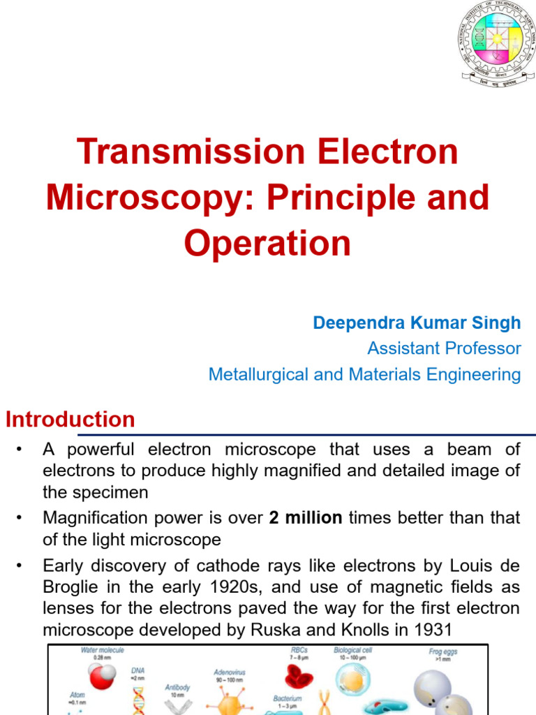 Transmission Electron Microscopy Overview | PDF | Transmission Electron ...