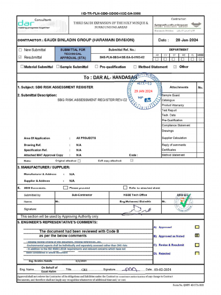 Hazards Management Register for SBG Projects | PDF | Risk | Hazards