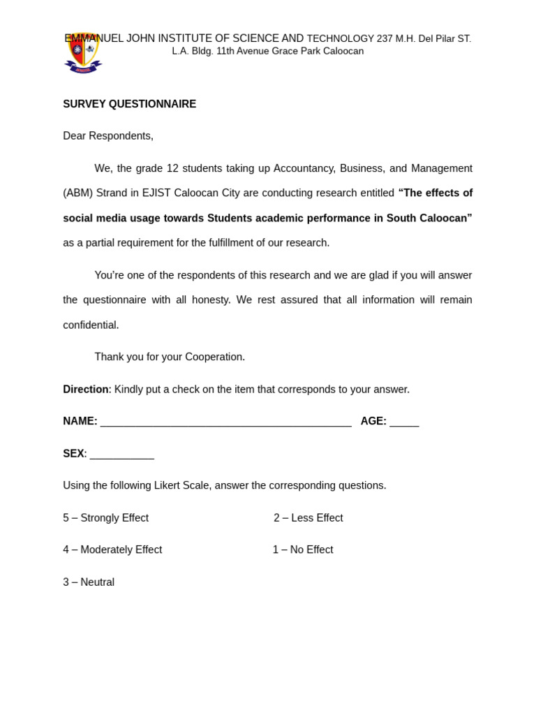Binasoy Group Questionnaire | PDF
