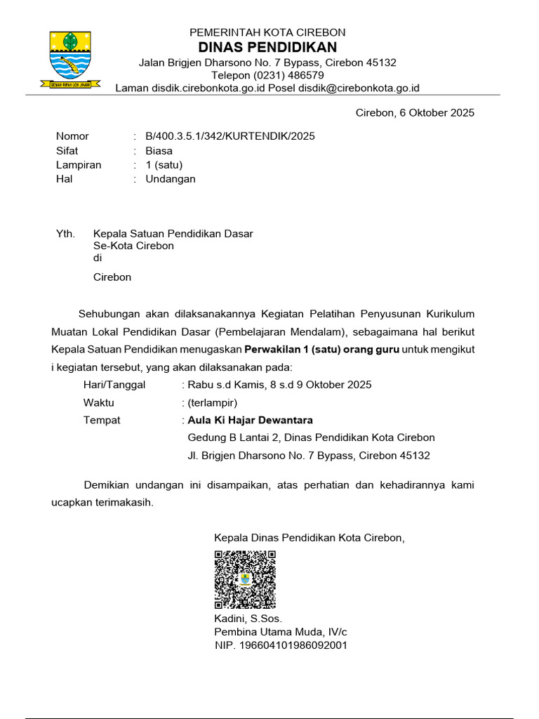 Surat Undangan Litnum Tahun 2025 | PDF