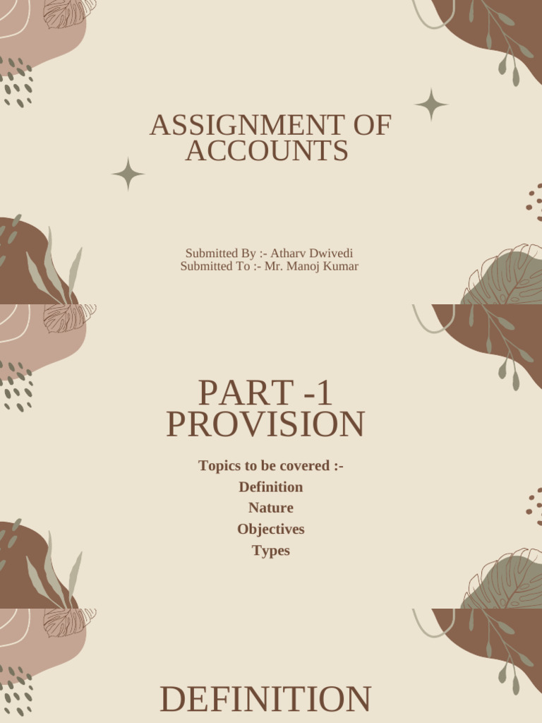 Assignment of Accounts 3 | PDF | Expense | Dividend