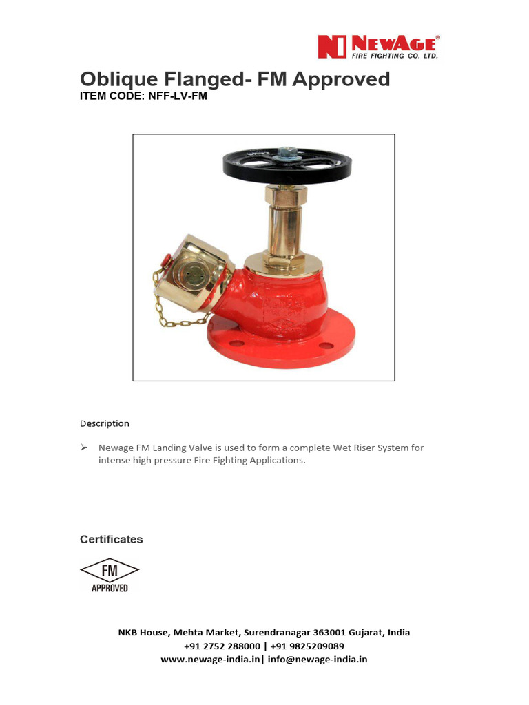 FM Approved Fire Fighting Valve | PDF