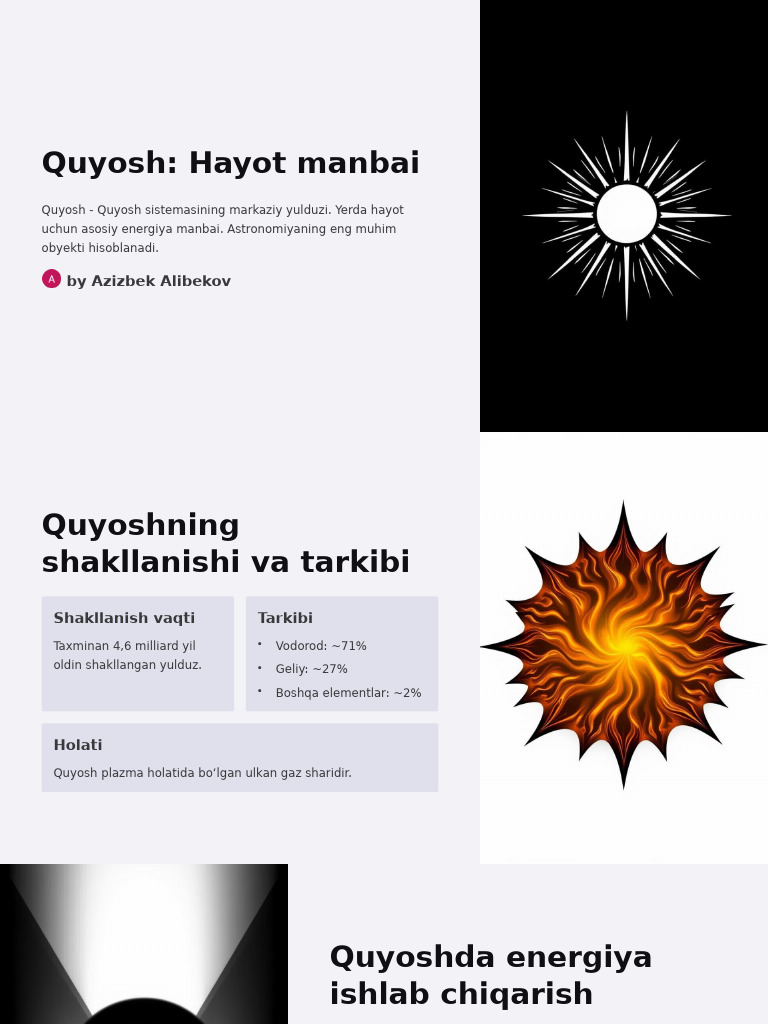 Quyosh Hayot Manbai Quyosh Elektro Stansiyalari | PDF