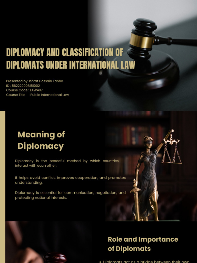 Diplomacy and Diplomat Classification | PDF