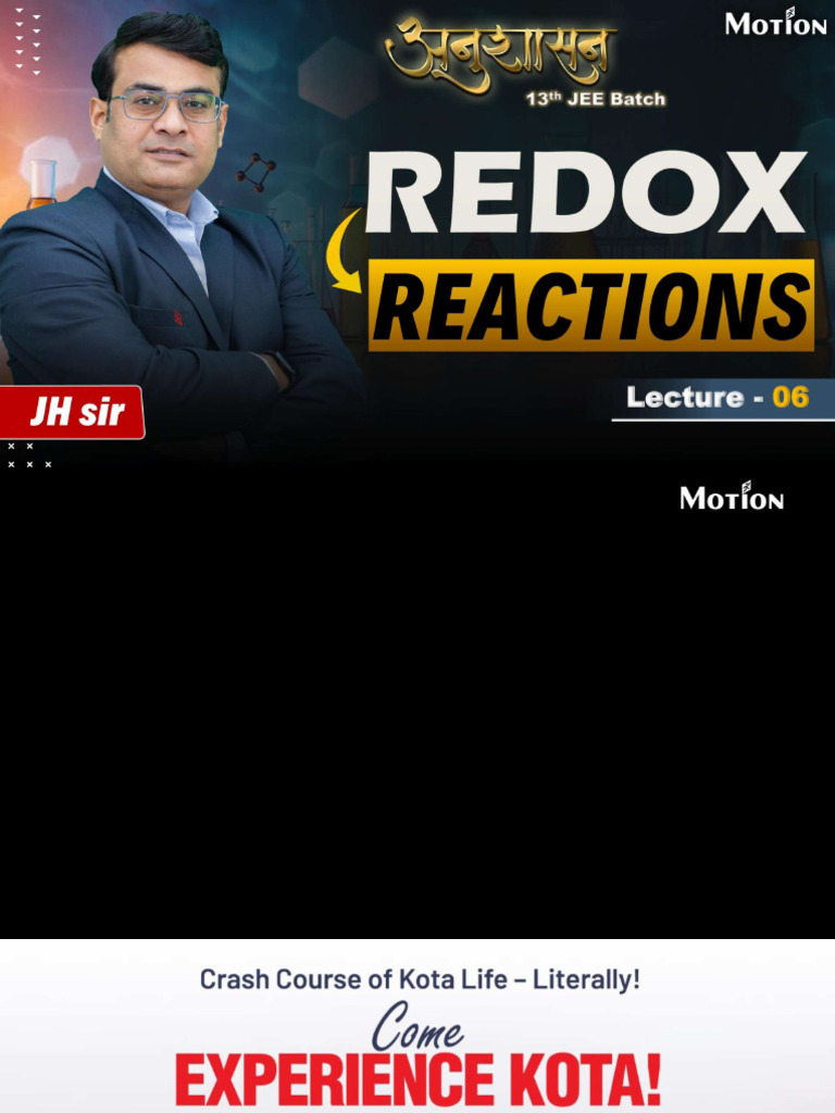 Redox Reaction Lec 06 JH Sir | PDF