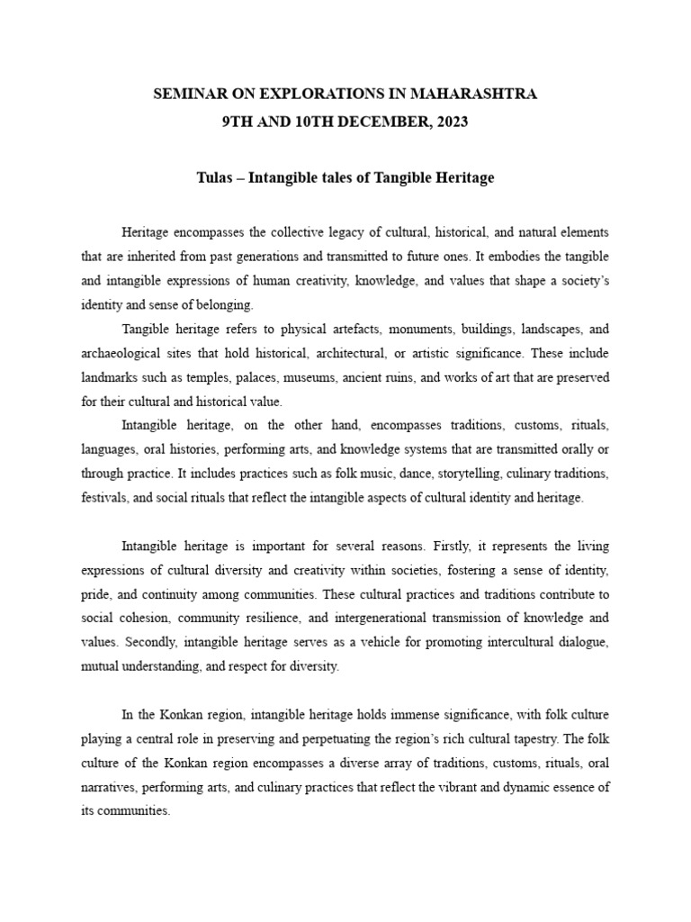 Tulas - Intangible Tales of Tangible Heritage | PDF | Cultural Heritage ...