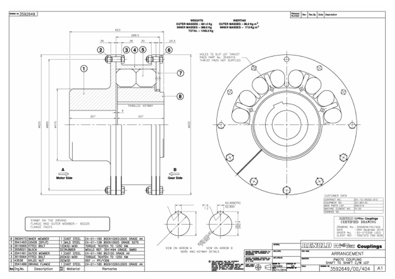Coupling Drawing | PDF