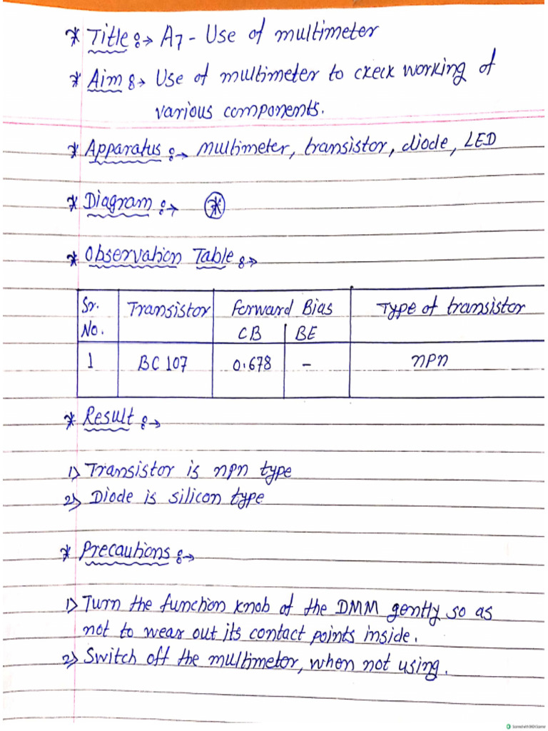 Activity... A7 - Use of Multimeter | PDF