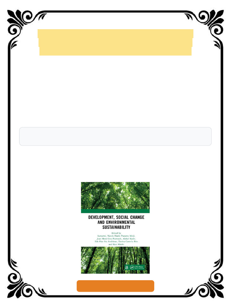 Development, Social Change and Environmental Sustainability 1st Edition ...
