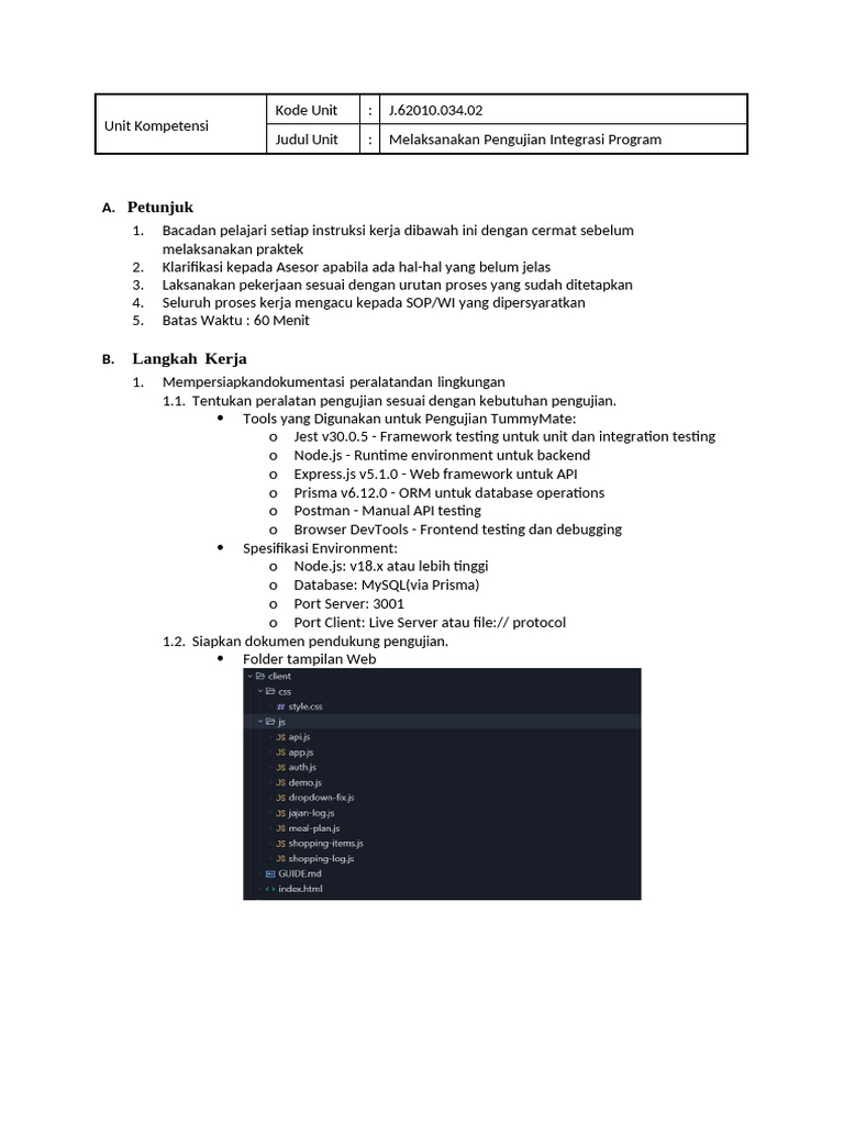 Panduan Pengujian Integrasi Program | PDF