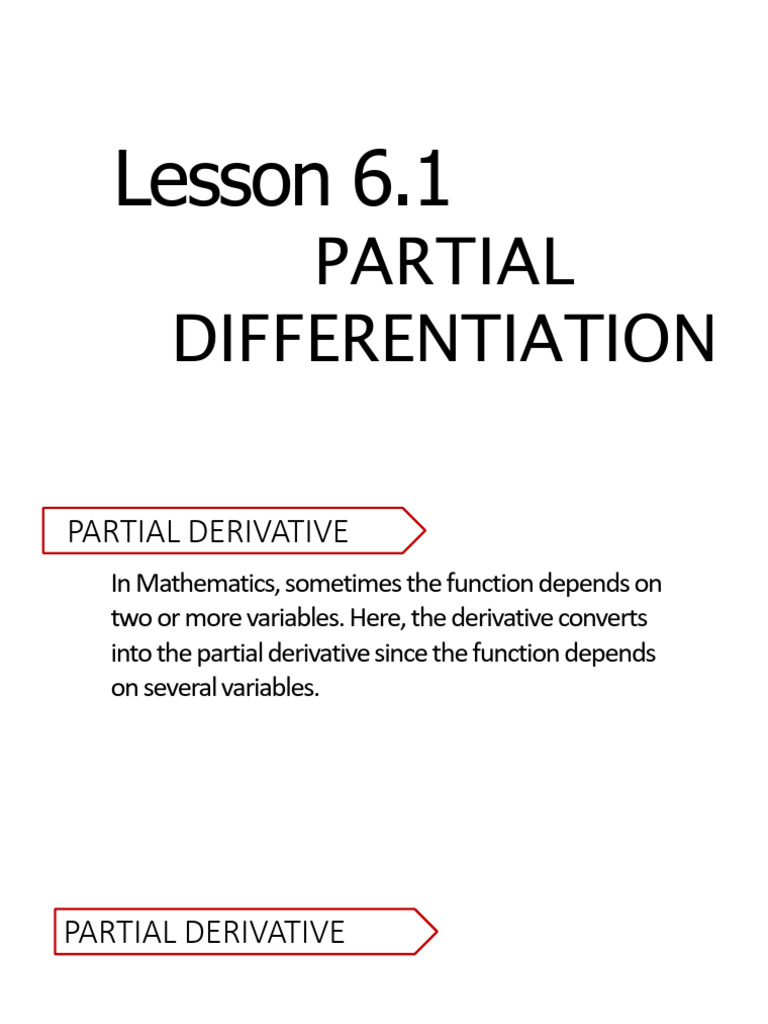 Understanding Partial Derivatives | PDF | Derivative | Function ...