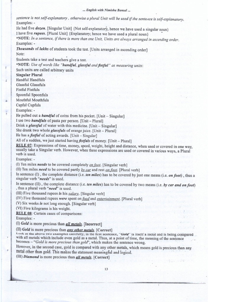 120 Rule of English Grammar | PDF