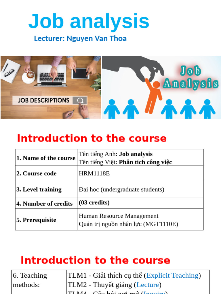 Job Analysis - Chapter 1 - An Introduction To Job Analysis | PDF