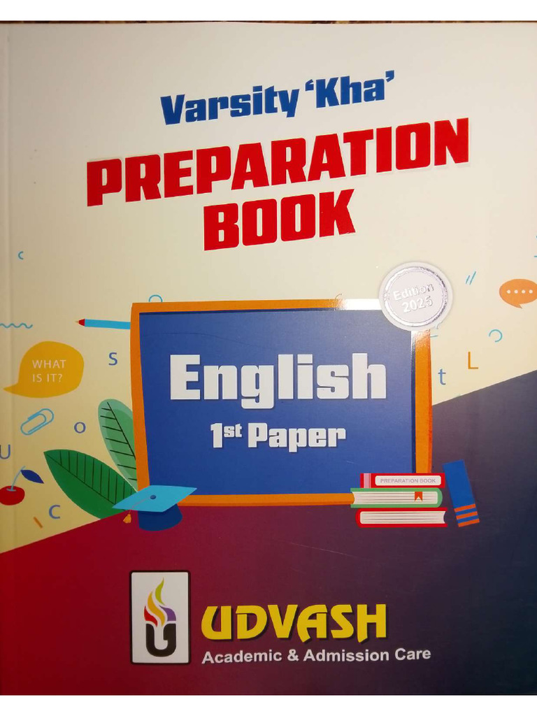 Udvash Varsity 'Kha' English 1st Paper Preparation Book 2025 | PDF
