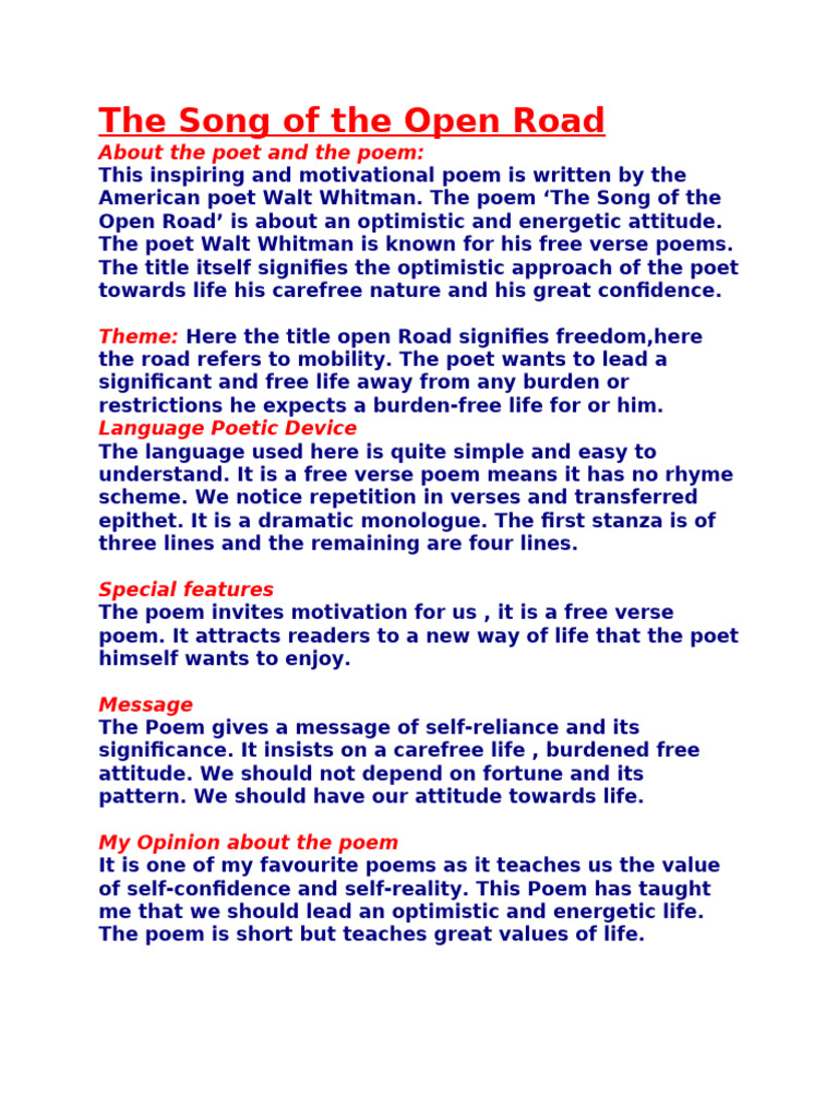Class 12 English First Four Poems | PDF | Poetry | Poetics