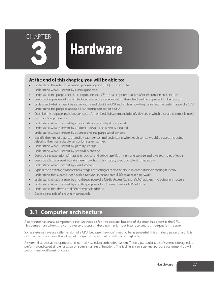 Cambridge IGCSETM Computer Science Workbook - Unit 3 | PDF | Computer ...