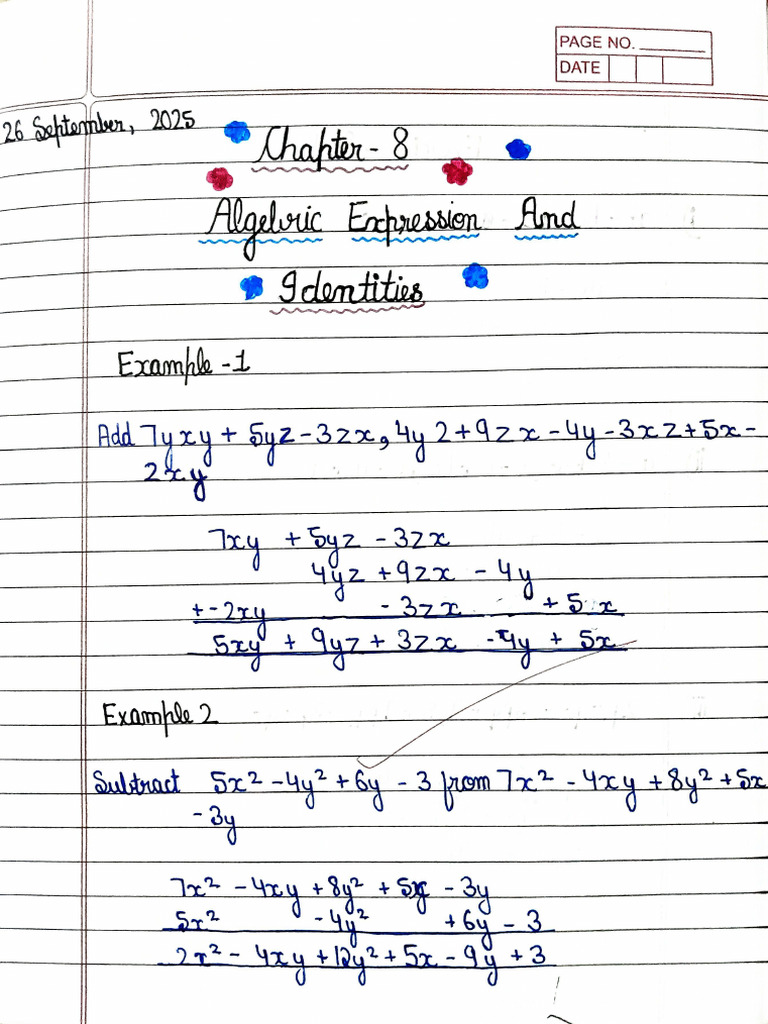 CH Algebraic Expression and Identities | PDF
