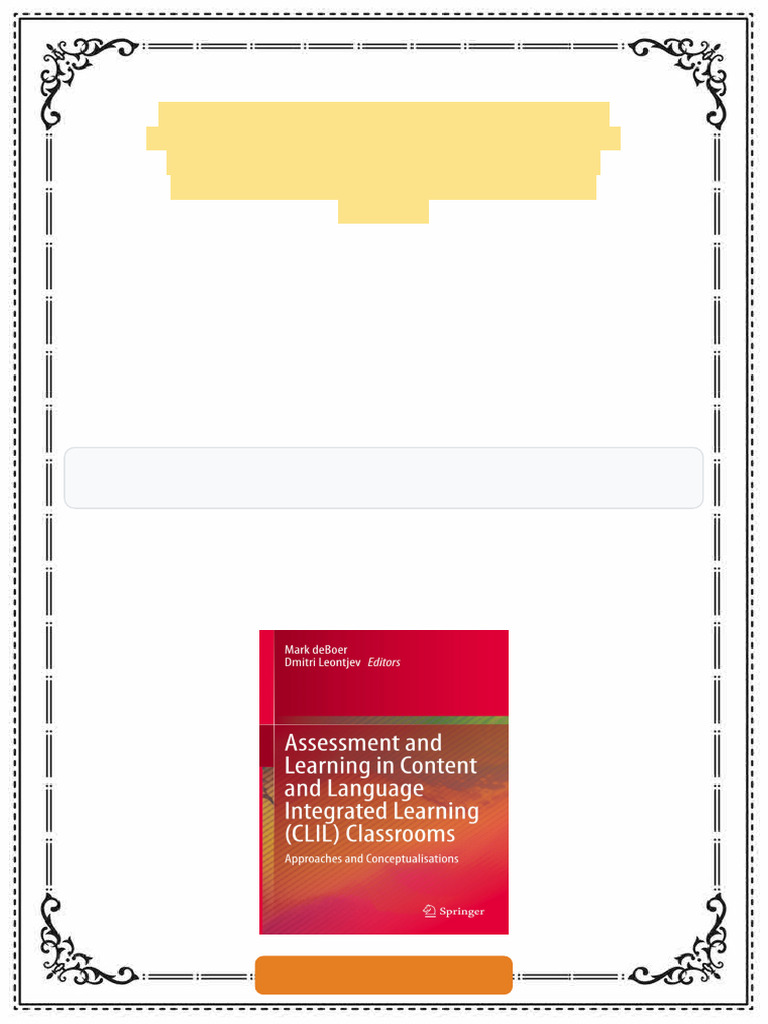 Assessment and Learning in Content and Language Integrated Learning ...