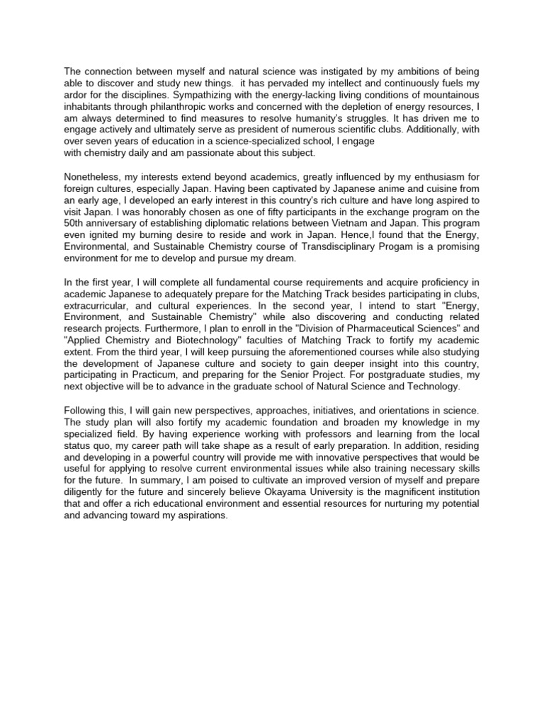 The Connection Between Myself and Natural Science Was Instigated by My ...