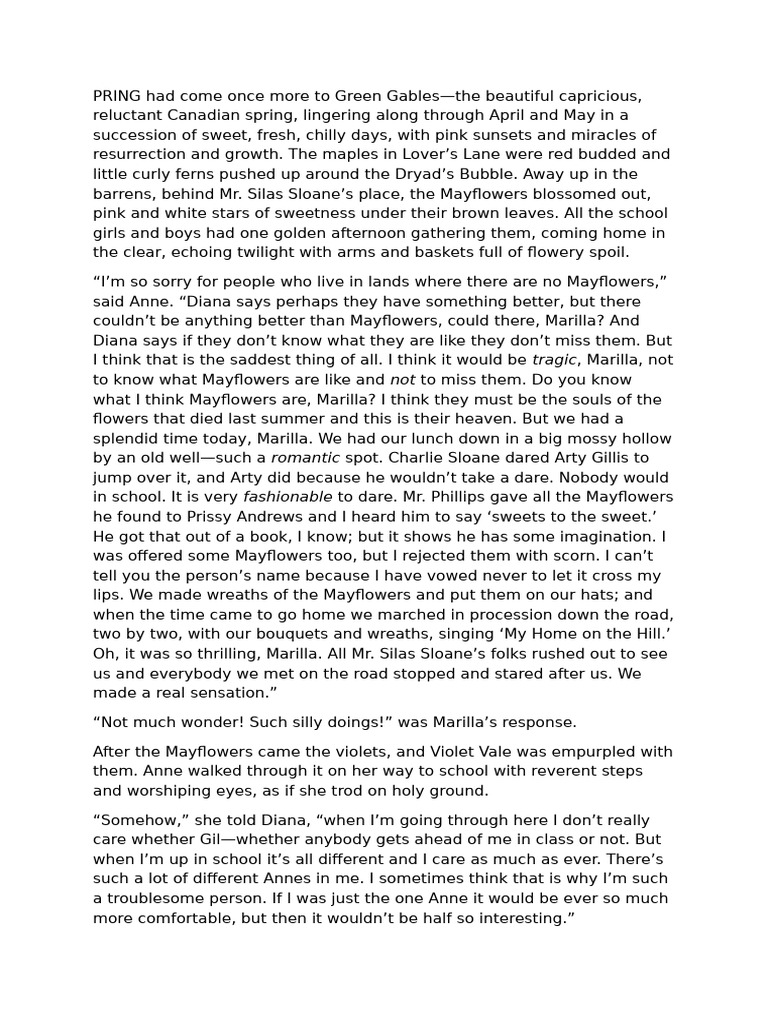 HEN Marilla Took Anne Up To Bed | PDF | Anne Of Green Gables | Anne Shirley