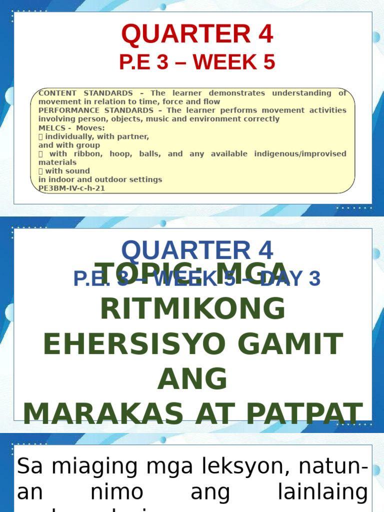 q4 Mapeh 3 PPT Week 5 | PDF