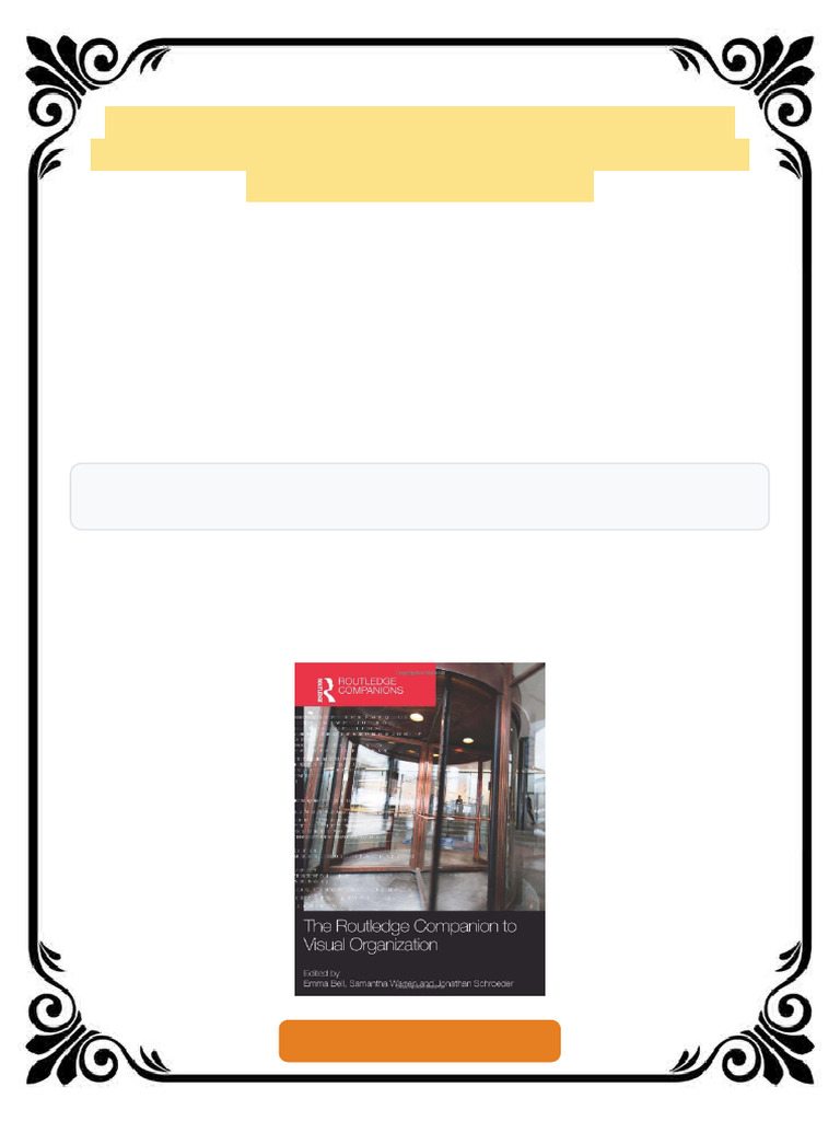 The Routledge Companion to Visual Organization 1st Edition Emma Bell ...