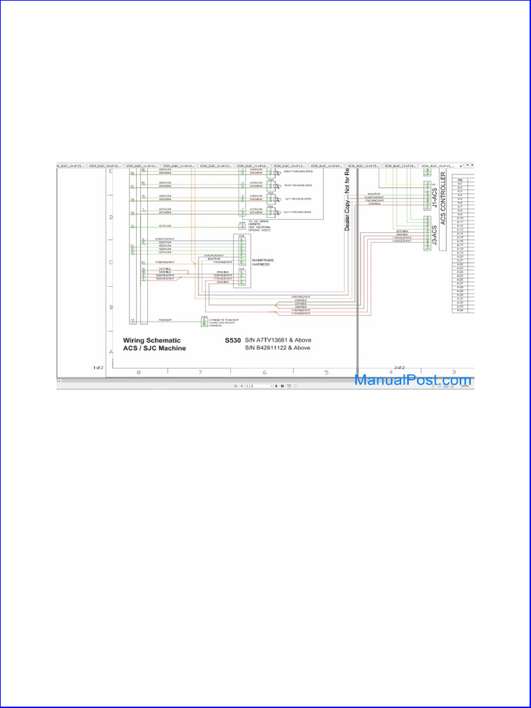 Bobcat Loader s530 Hydraulic Electrical Schematic | PDF