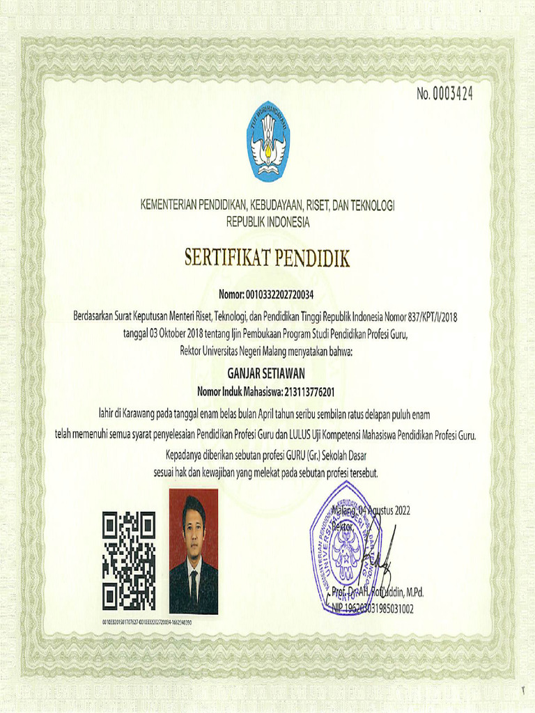 Sertifikat Serdik | PDF