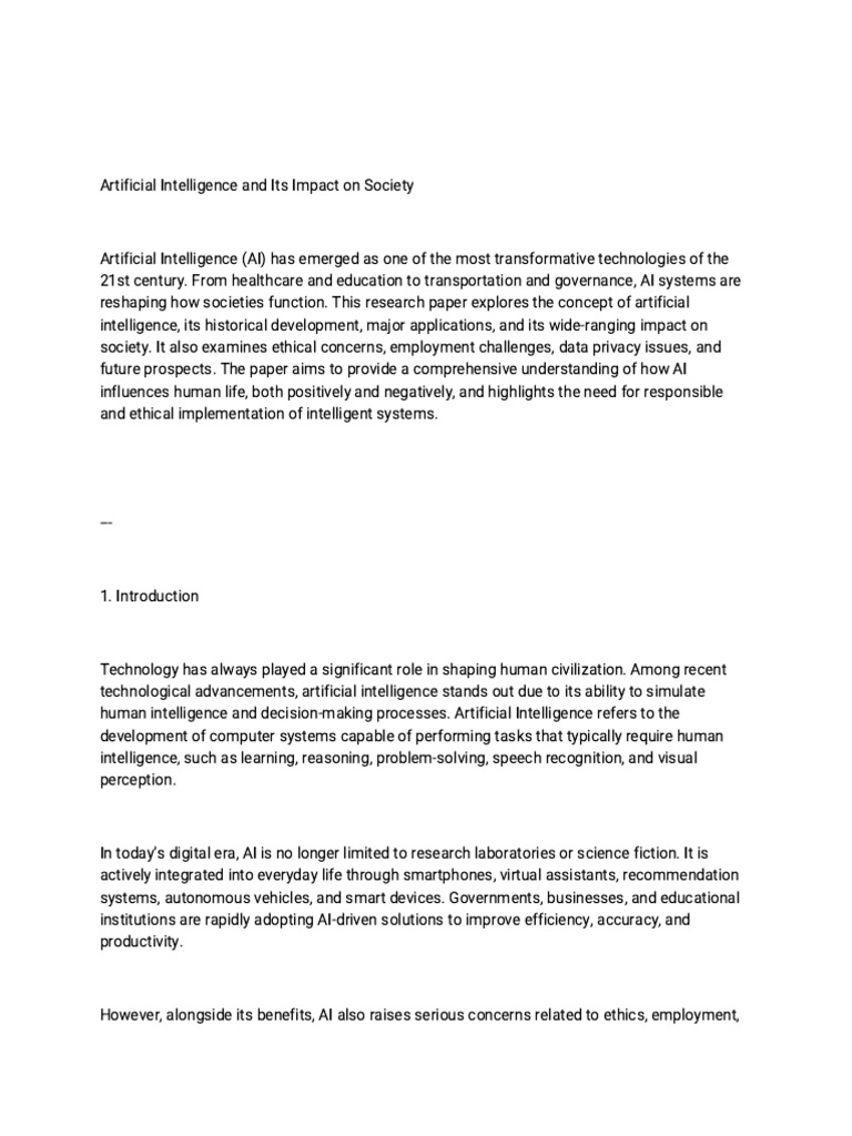 Report On Ai and It's World Domination | PDF