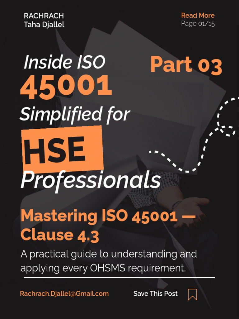 Clause 4.3 - Determining The Scope of The OH&S MS | PDF | Audit | Business