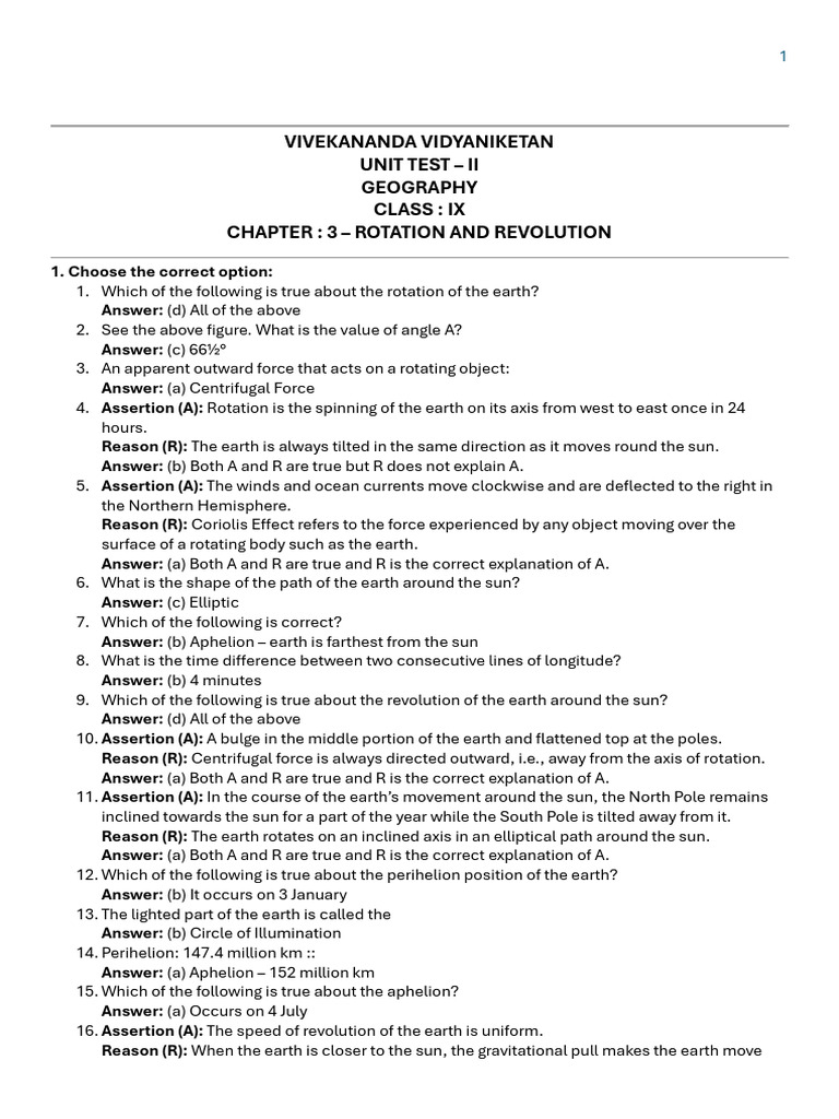 Class Ix Chapter 3 Rotation and Revolution | PDF | Equator | Twilight